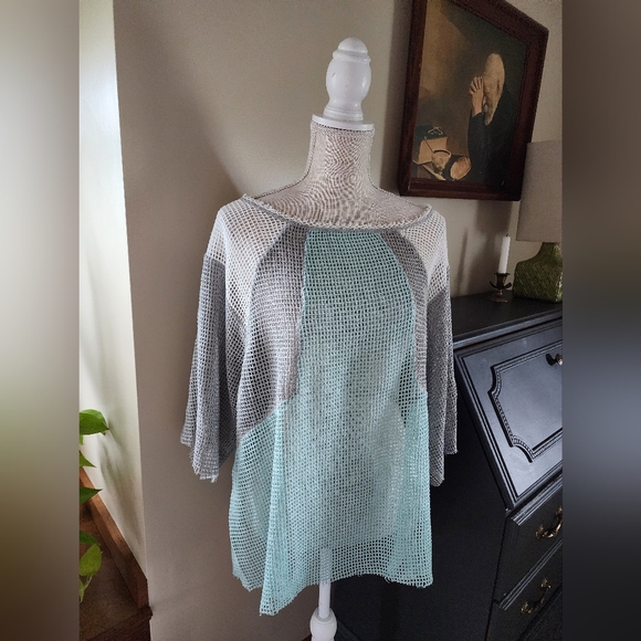 Free People | Tops | New Free People Womens Small Oversized Net Mesh ...